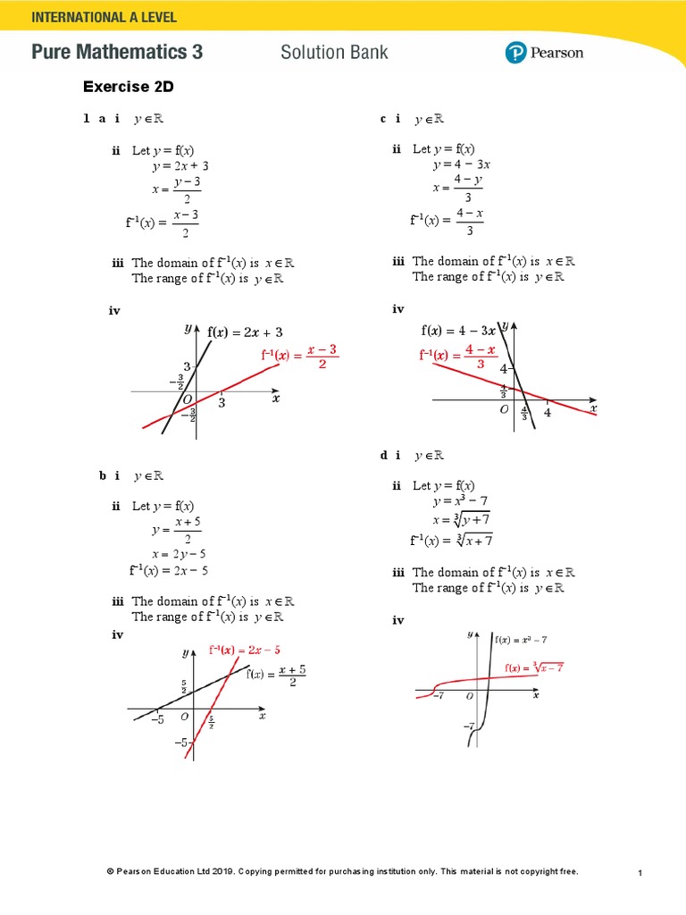 Ial Maths p3 Ex2d | PDF | Function (Mathematics) | Mathematical Relations