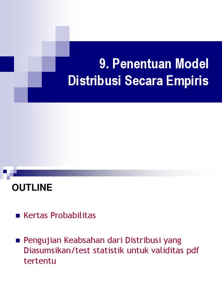 Penentuan Model Distribusi | PDF