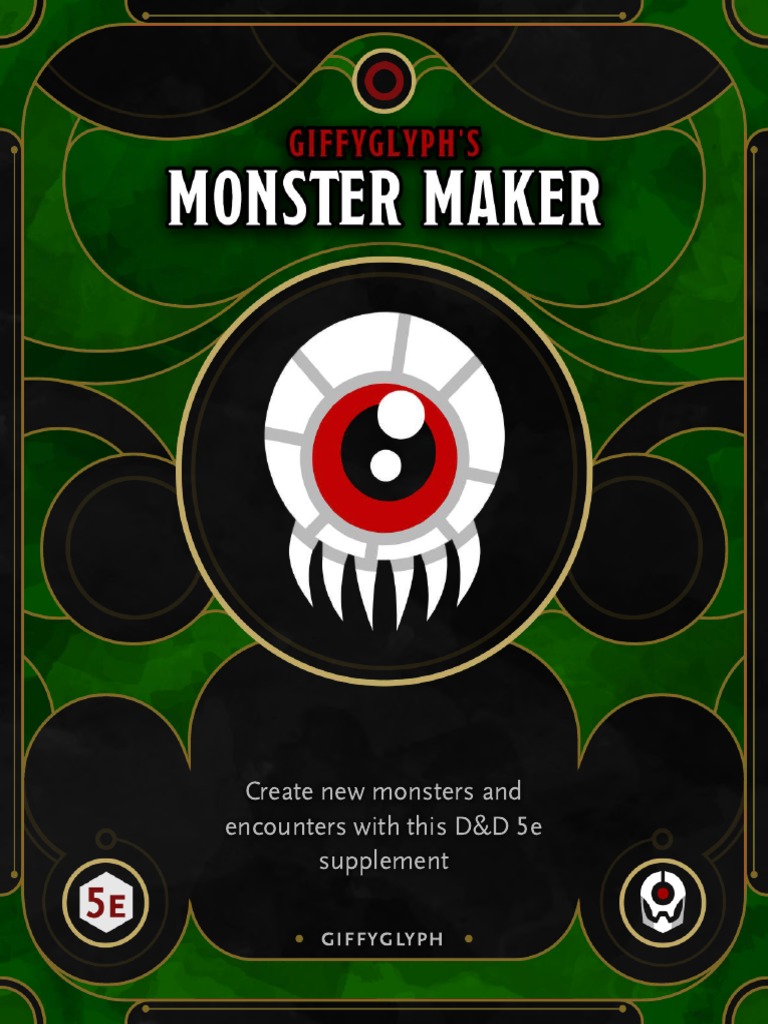 D&D 5e Monster Maker Guide | PDF | Sniper | Leisure
