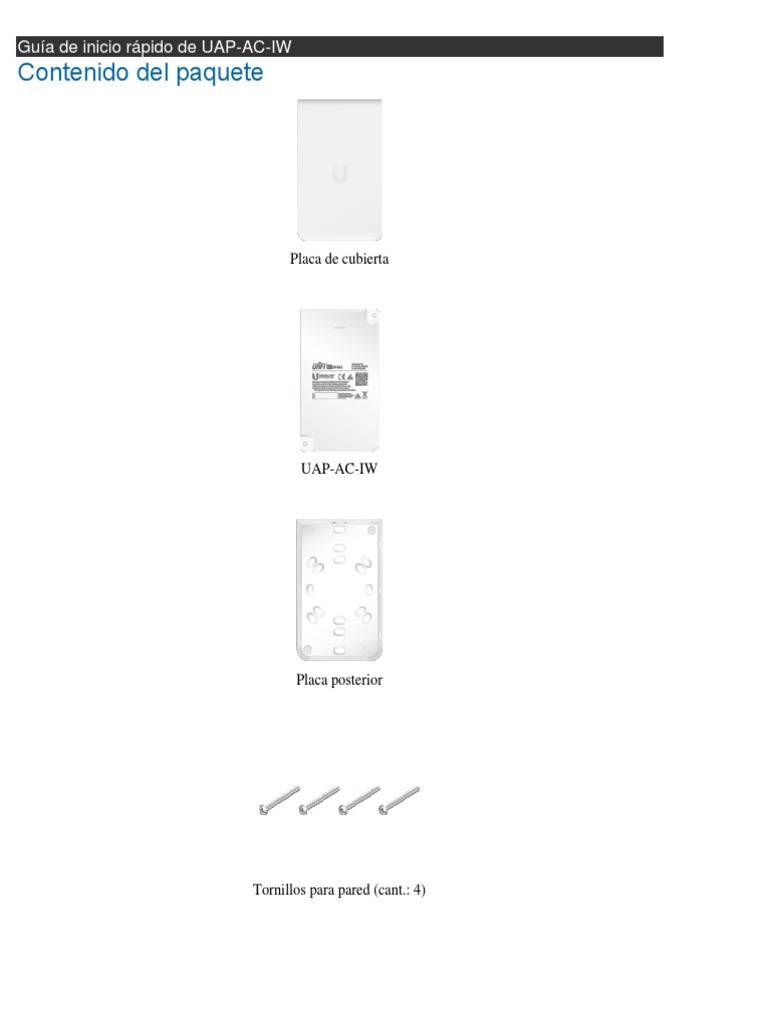 Manual de Instalación - UAP AC IW | PDF | Redes de computadoras ...