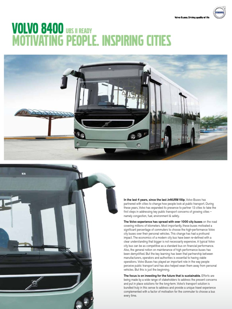 8400 City Bus Brochure | PDF | Bus | Brake