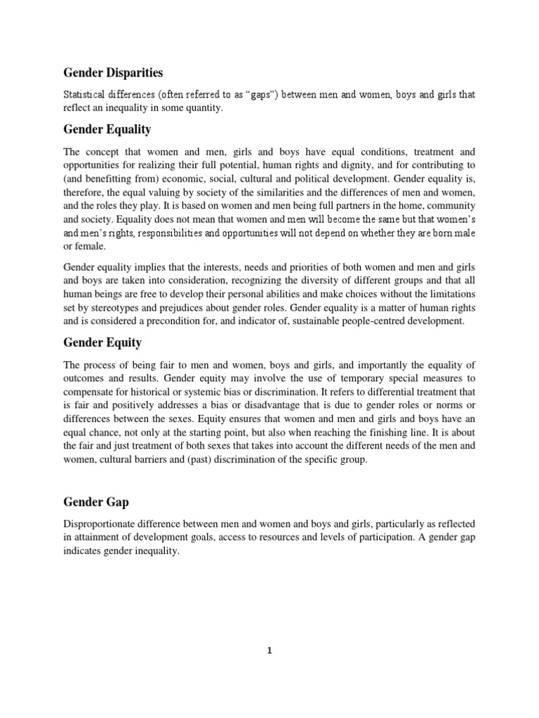 Gender and Development (Concepts and Key-Terms) - Part Three (The Rest ...