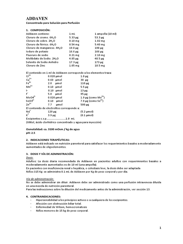 Inserto Addaven | PDF | Medicamentos con receta | El embarazo