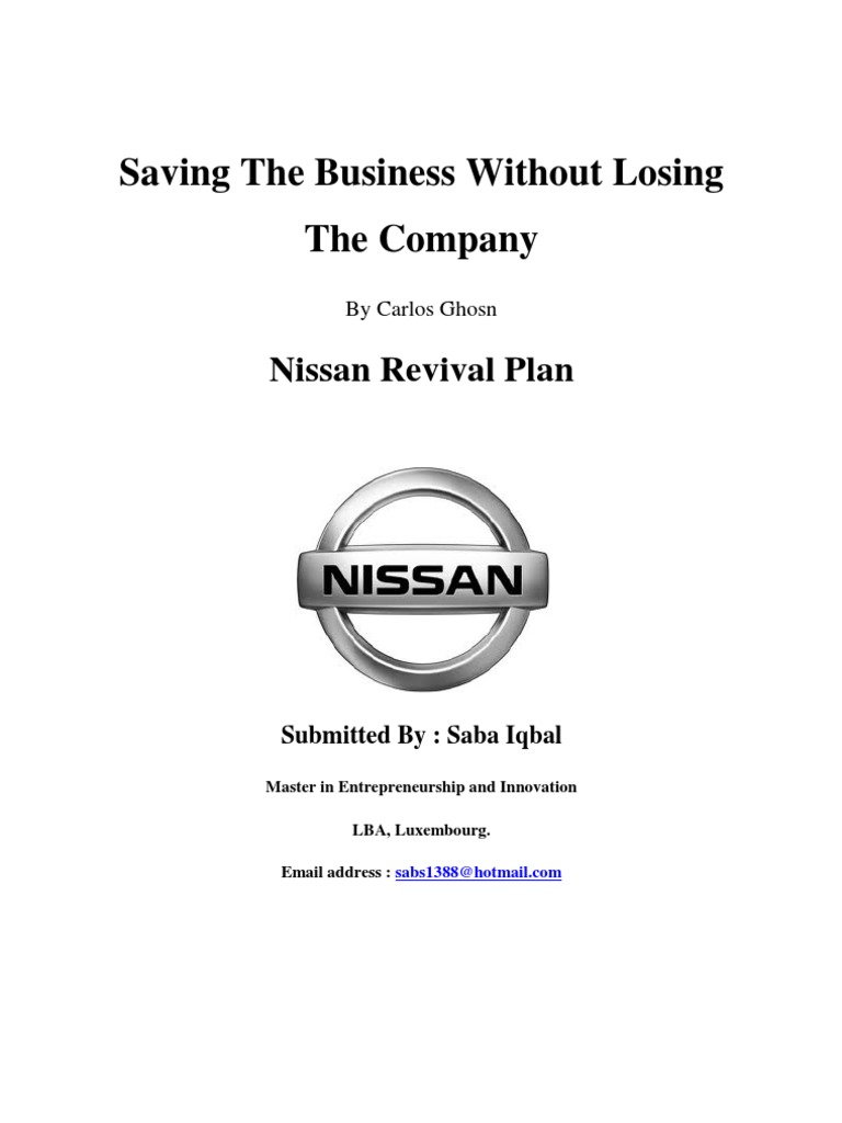Saba IQBAL-Nissan Case Study | Download Free PDF | Nissan | Renault