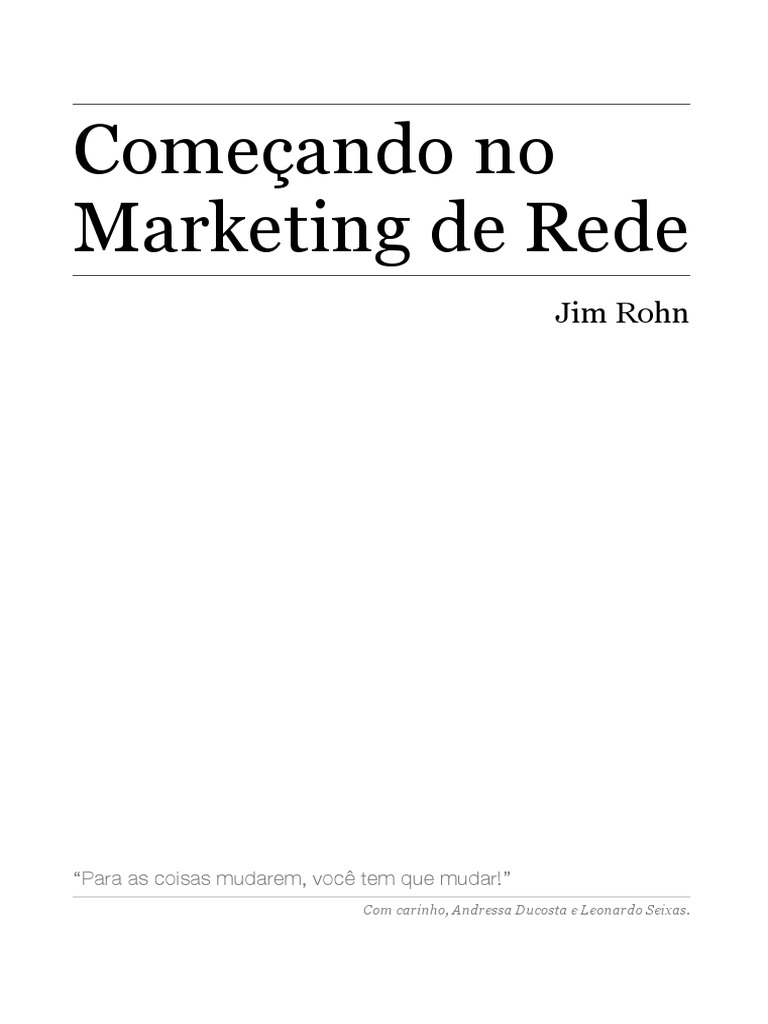 Jim Rohn (PDFDrive) | PDF | Tempo | Pensamento