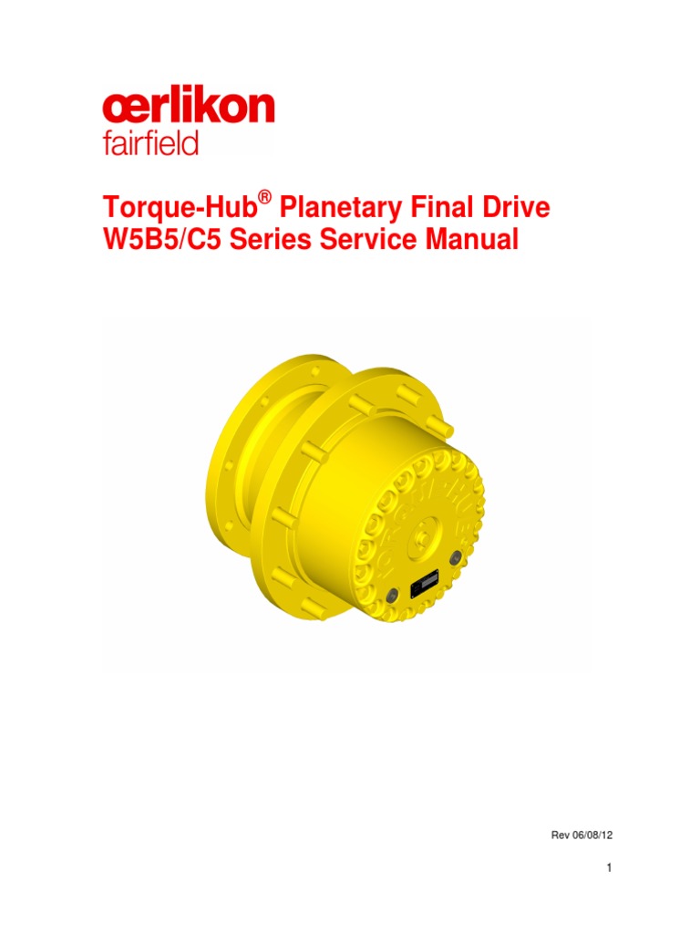Torque-Hub Planetary Final Drive W5B5/C5 Series Service: Manual | PDF ...