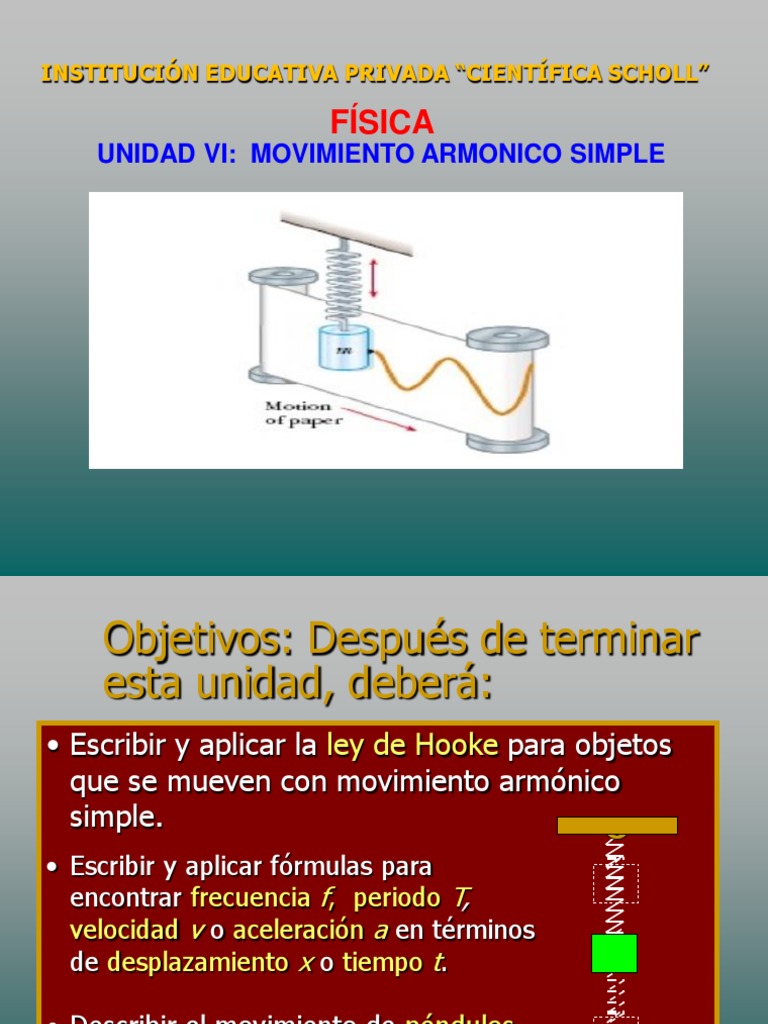 Movimiento Armónico Simple | PDF | Oscilación | Aceleración