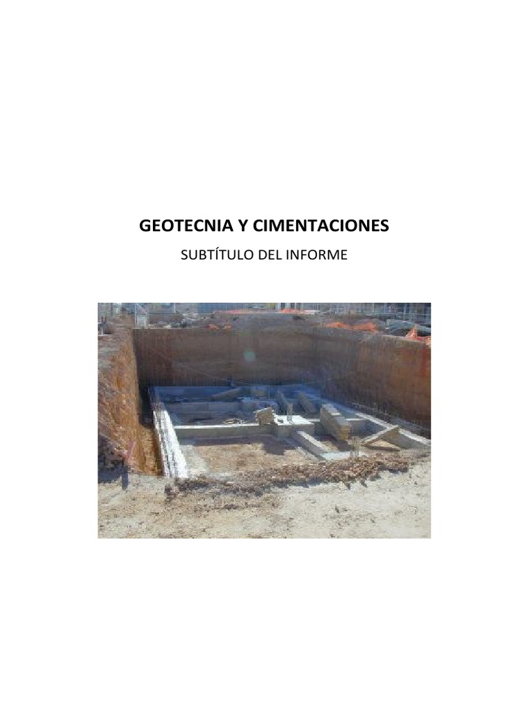Geotecnia y Cimentaciones | PDF | Fundación (Ingeniería) | Diseño