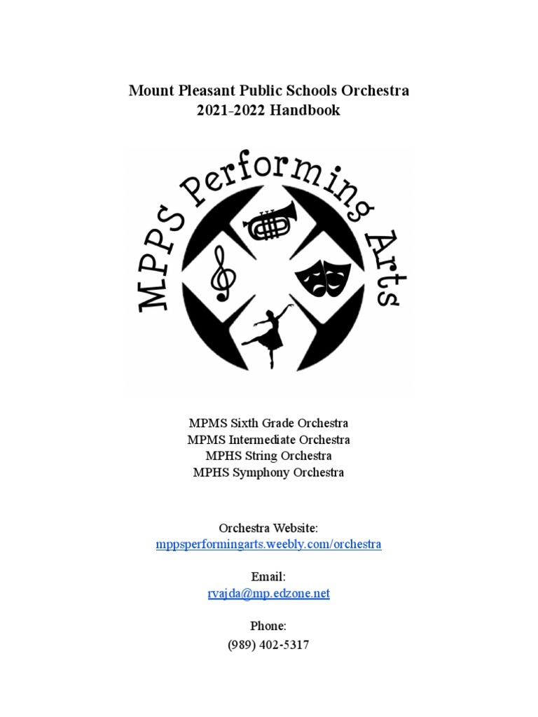 MPPS Orchestra Handbook 21-22 | PDF | Orchestras | Concert