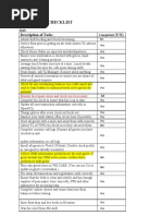 Reservation Standard Checklist For Booking Enquiry | PDF ...