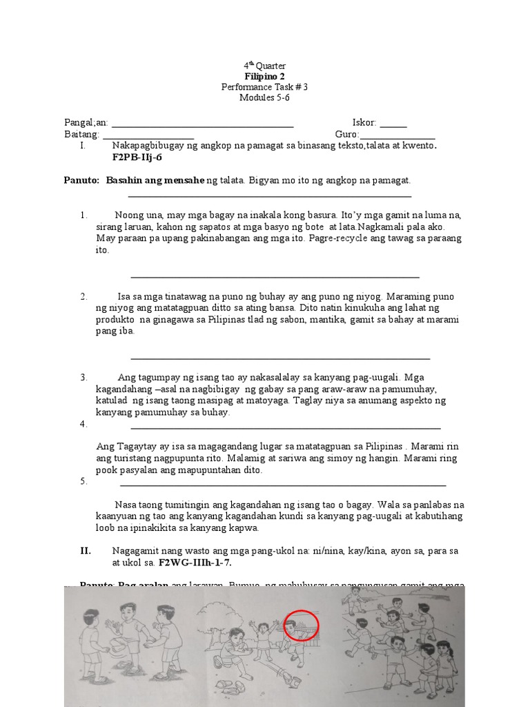 Q4 Performance Task 3 in Filipino | PDF