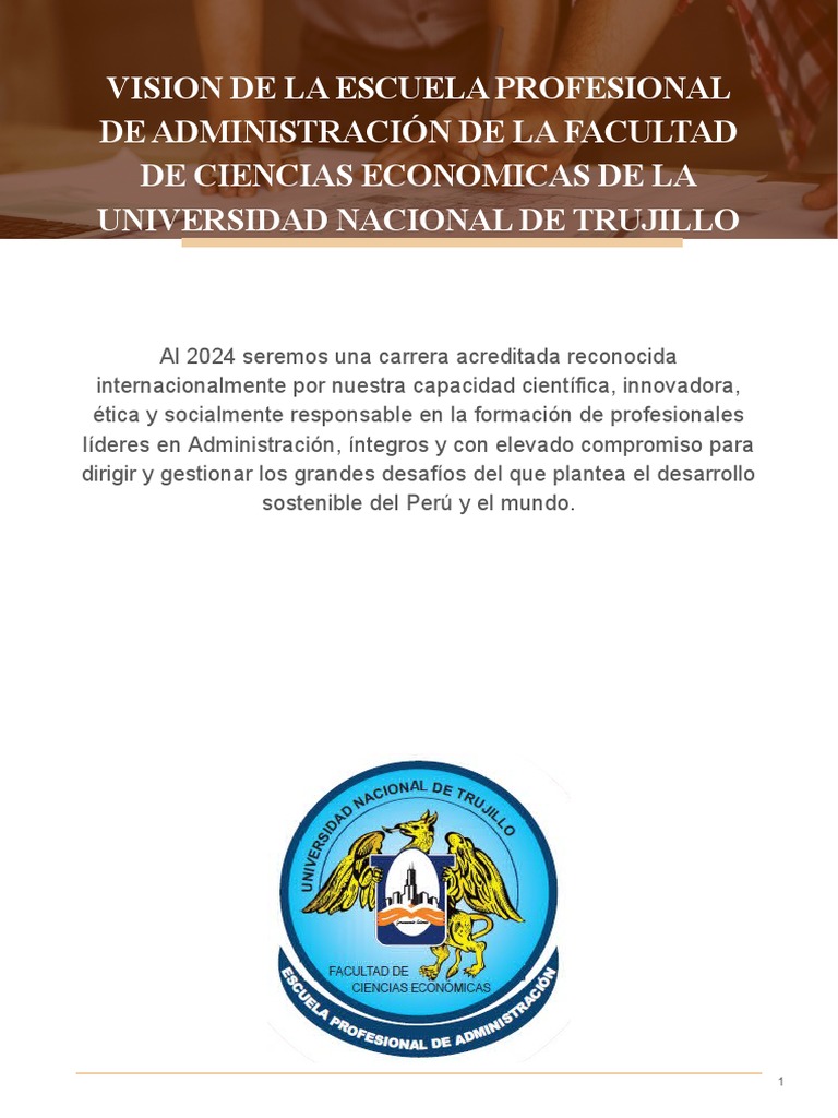7... Vision de La Escuela Profesional de Administracion | PDF