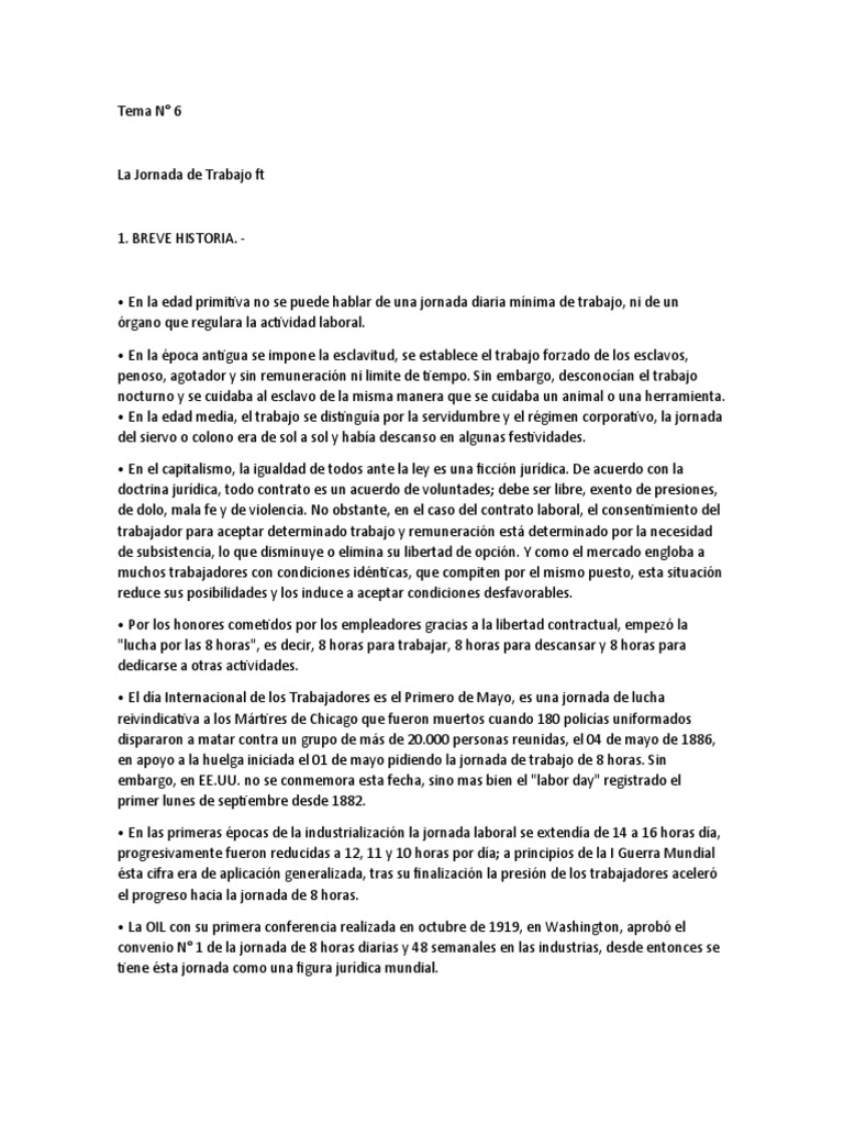 Texto Laboral - Temas 6-9 | PDF | Tiempo de trabajo | Salario