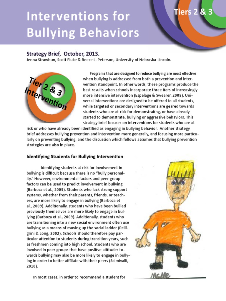 Bullying Intervention For Bullying Behav | PDF | Bullying | Psychotherapy