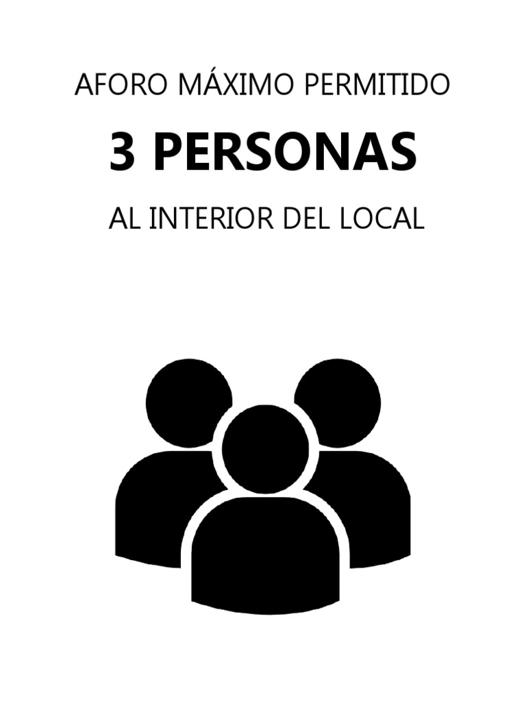 Aforo Máximo: 3 Personas Permitidas | PDF
