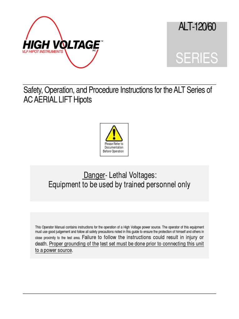 Manual Hipot High Voltage - (ALT-120) | PDF | Resistor | Components