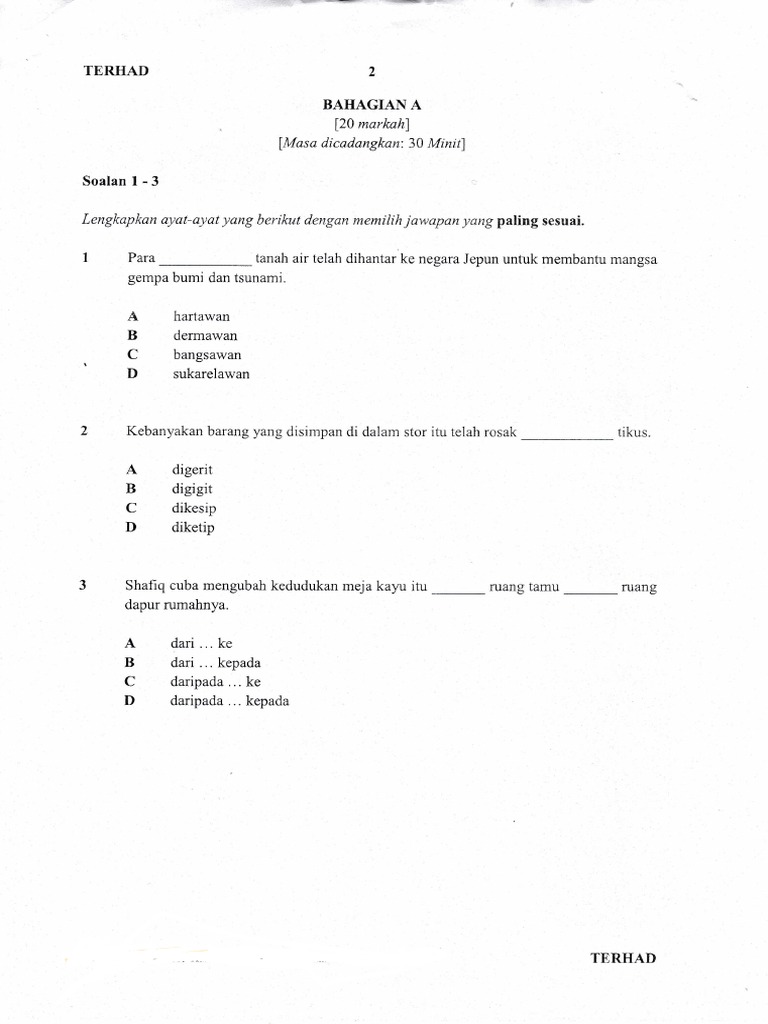 Kertas 1-PT3 | PDF
