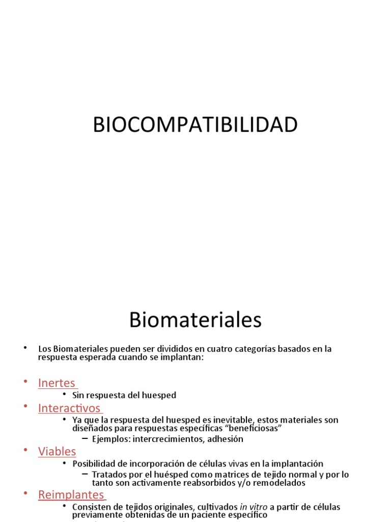 BIOCOMPATIBILIDAD | PDF | Inflamación | Hueso