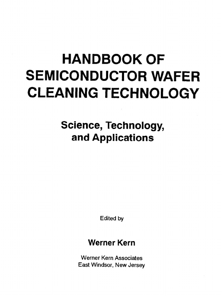Handbook of Semiconductor Wafer Cleaning Technology | PDF | Condensed ...