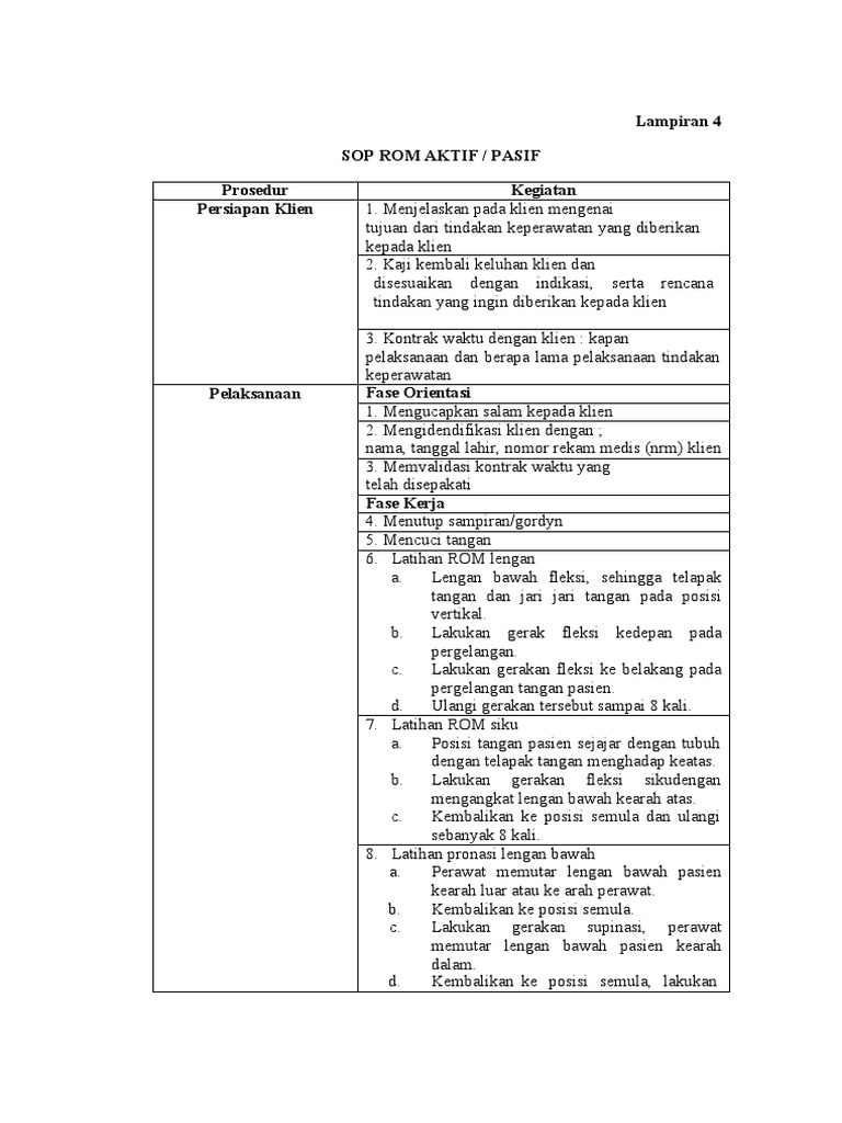 Sop Rom Pasif | PDF | Karier & Perkembangan