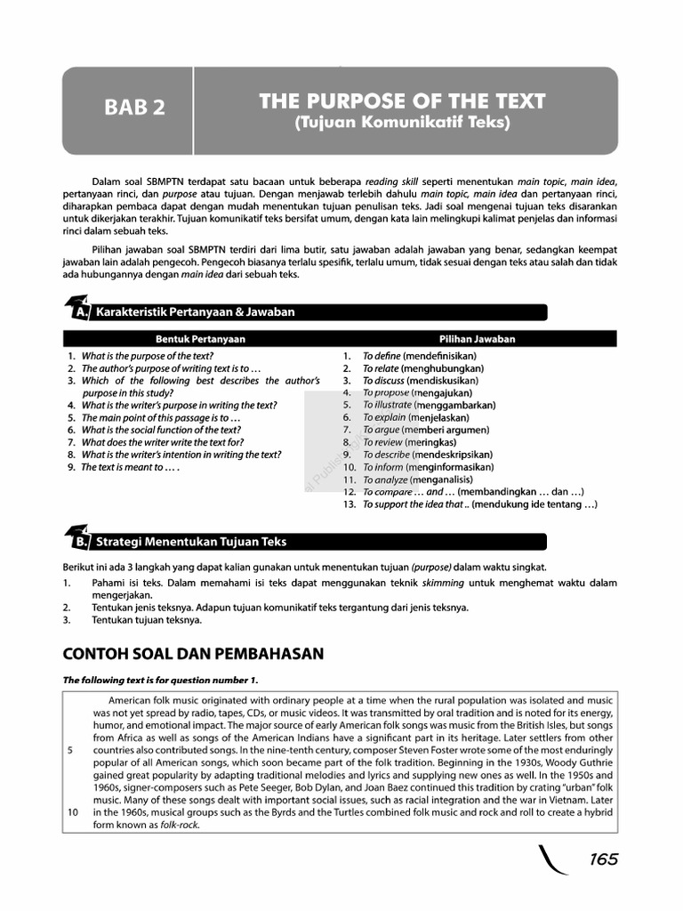 Bhs Inggris-Purpose of The Text | PDF