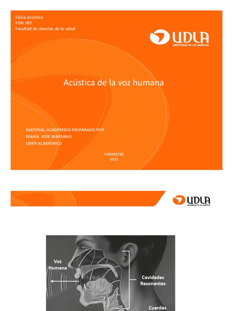 8 - Acústica de La Voz Humana | PDF | Vocal | Voz humana