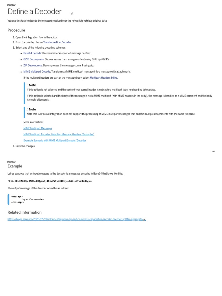 Define A Decoder: Procedure | PDF