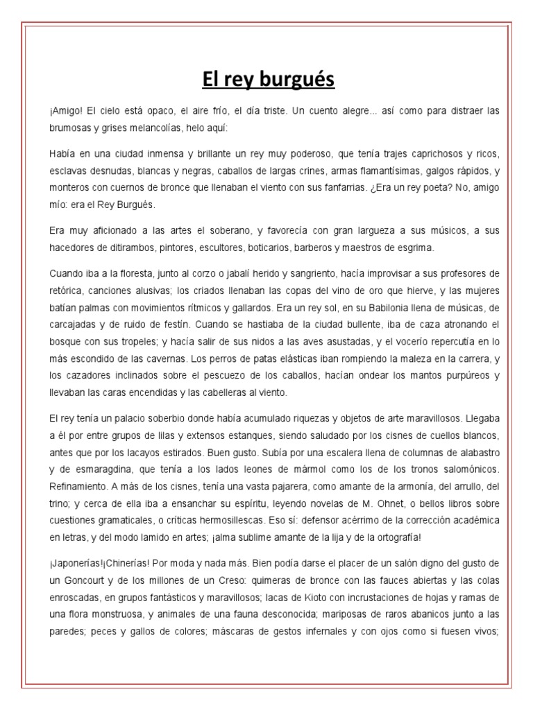El Rey Burgués | PDF