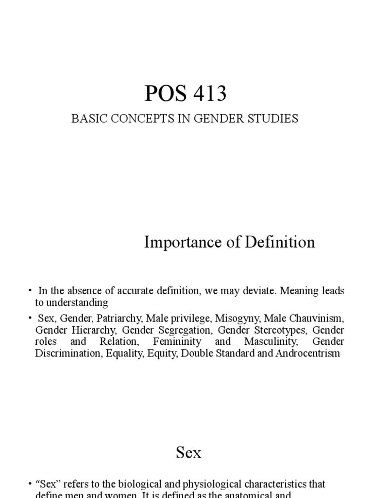 Basic Concepts in Gender Studies | PDF | Gender | Gender Studies