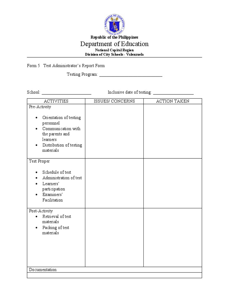 Form-5-And-6 For Grade 9 | PDF | Test (Assessment) | Educational Assessment