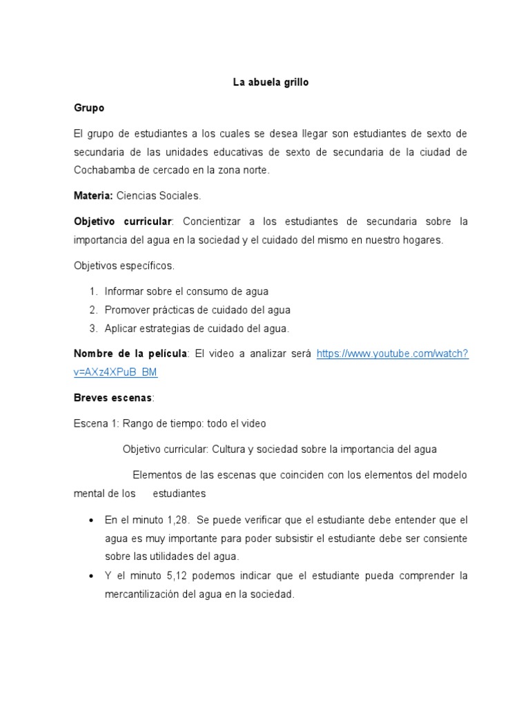 La Abuela Grillo | PDF | Agua | Sociedad