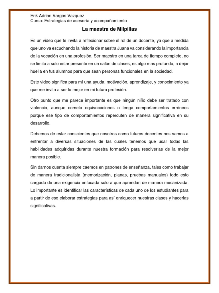 La Maestra de Milpillas-Vargas | PDF