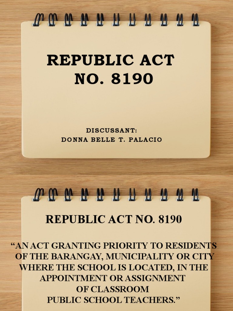 Ra 8190 Localization Act | PDF | Repeal | Teachers