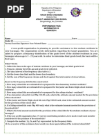 Performance Task in Mathematics 10 First Quarter: Guidelines | PDF ...