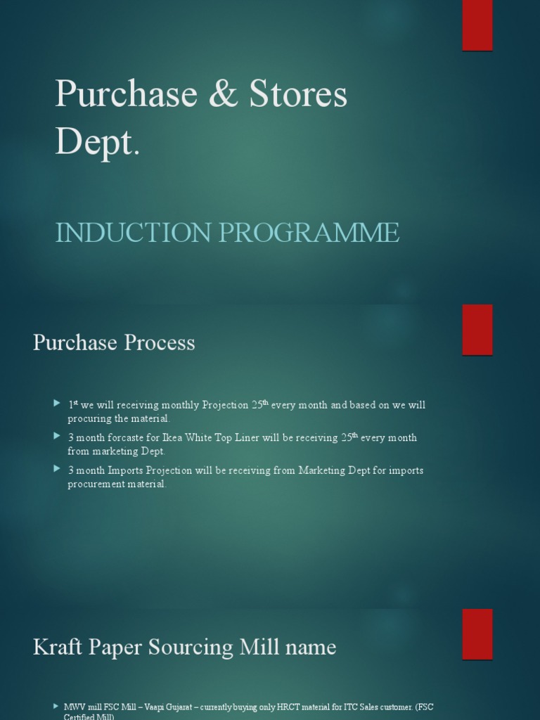 Induction Purchase & Stores | PDF | Biodegradable Materials | Resource ...