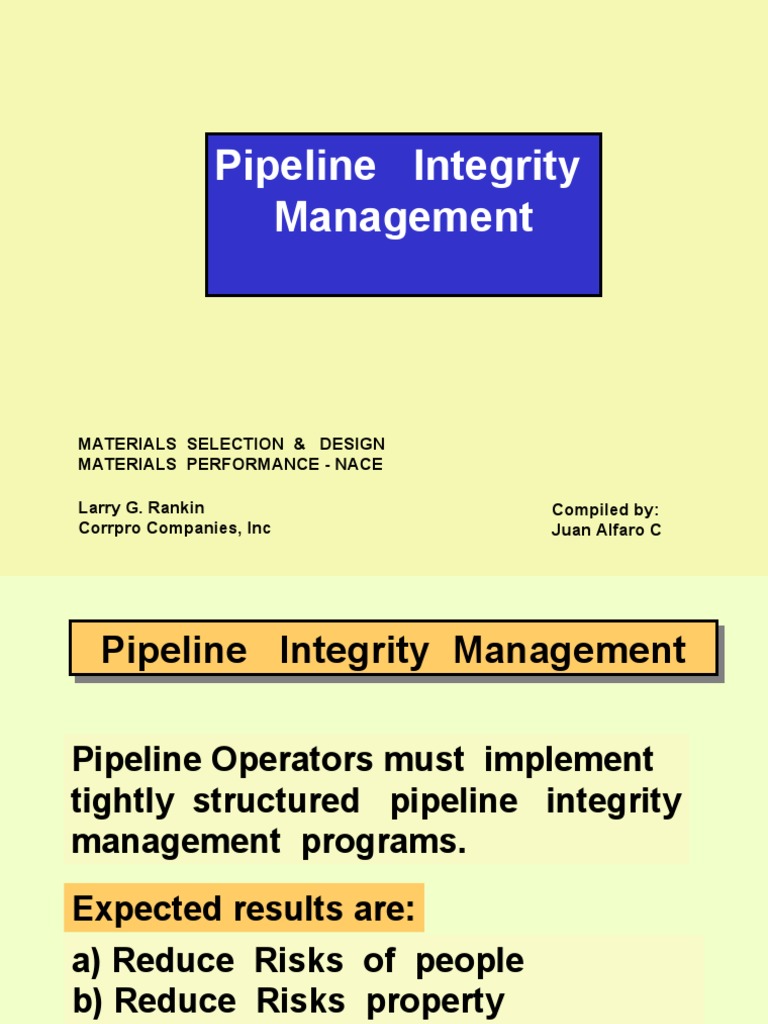 Pipeline Integrity Management | PDF | Pipe (Fluid Conveyance ...