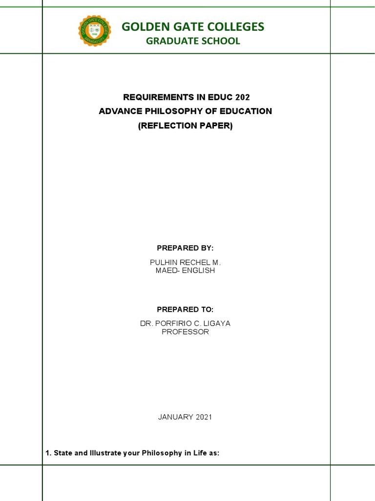 Imel A. Talag-A. MAEDEducational Mangement - Educational Philosophy ...