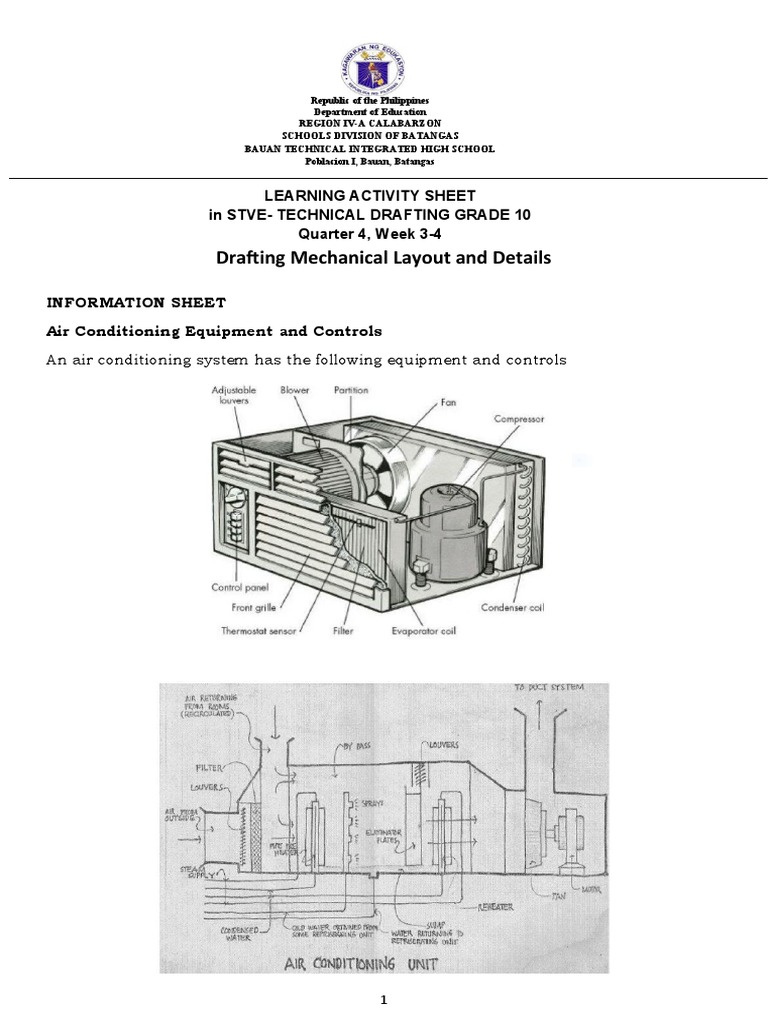 Grade 10 Drafting: AC Systems | PDF | Air Conditioning | Filtration