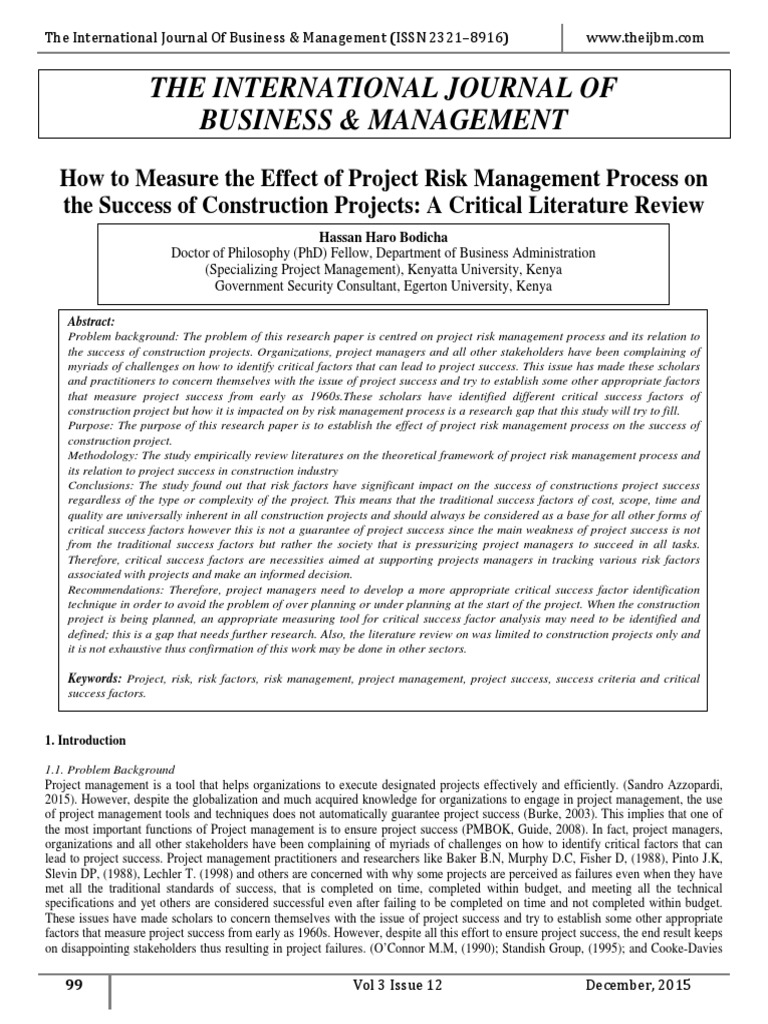 How To Measure The Effect of Project Ris | PDF | Risk Management | Risk