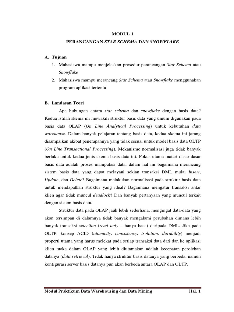 Perancangan Star Schema | PDF | Komputer
