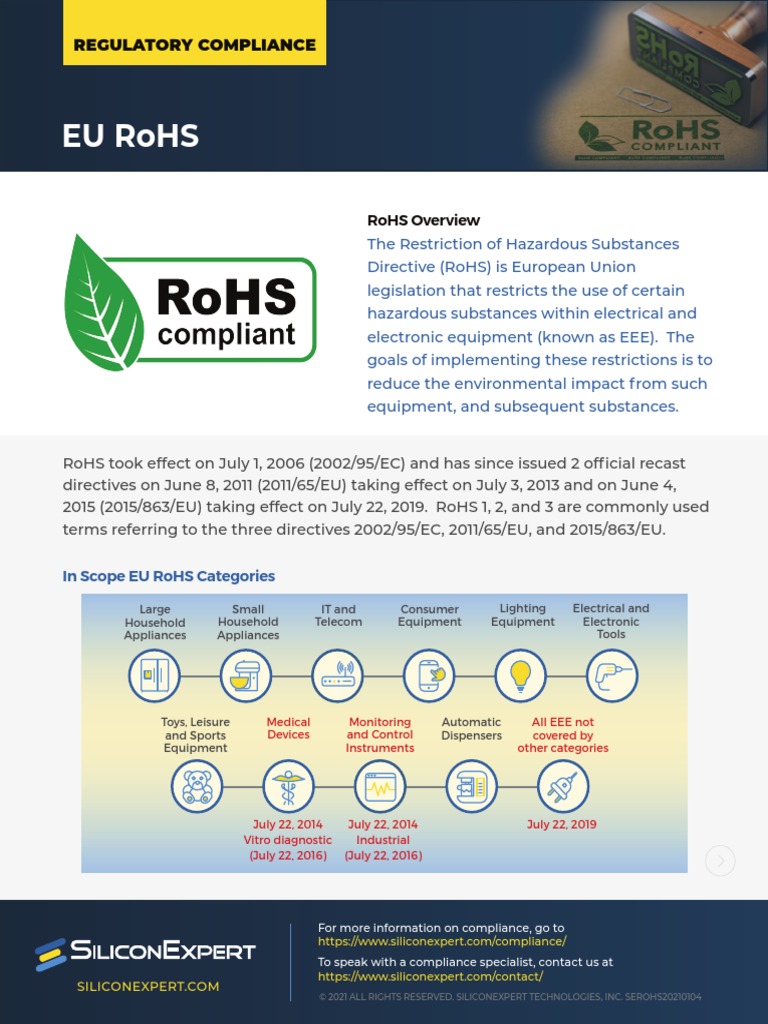 Datasheet RoHS 2021 | PDF | Chemicals | Business