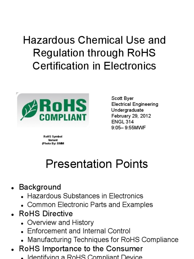 RoHS Certification in Electronics | PDF | Printed Circuit Board ...