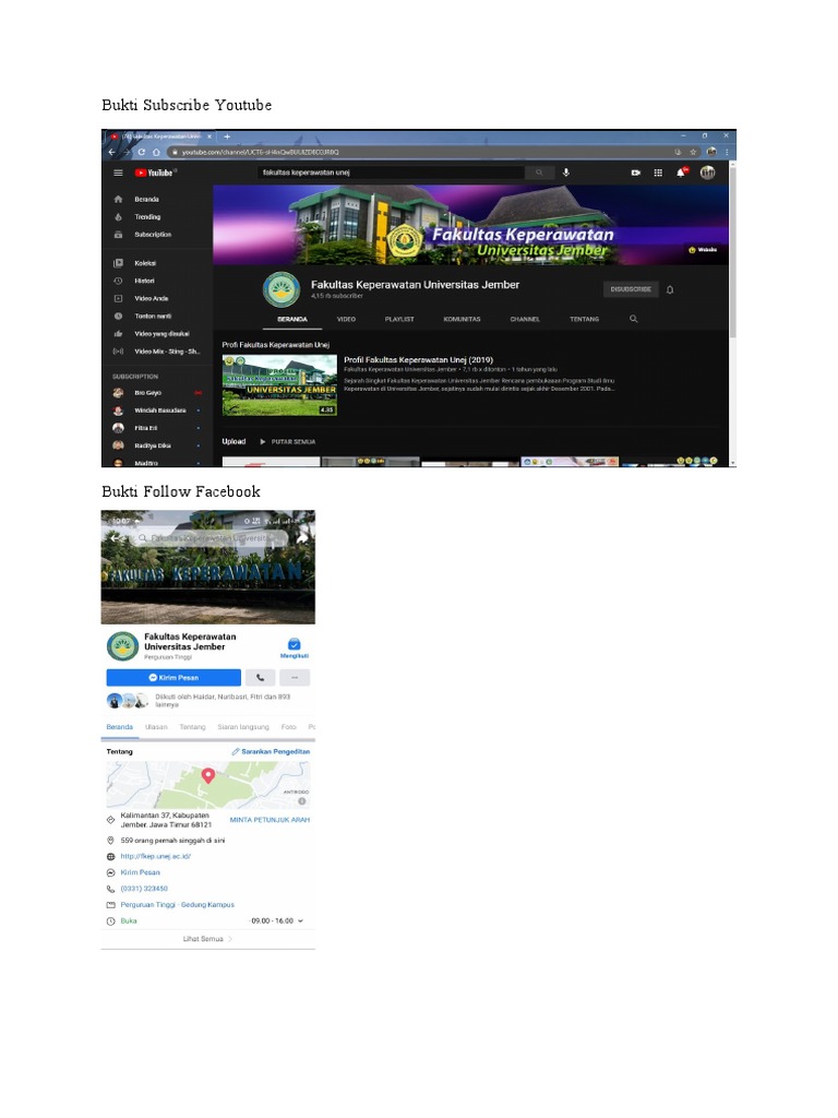 Bukti Subscribe Youtube | PDF
