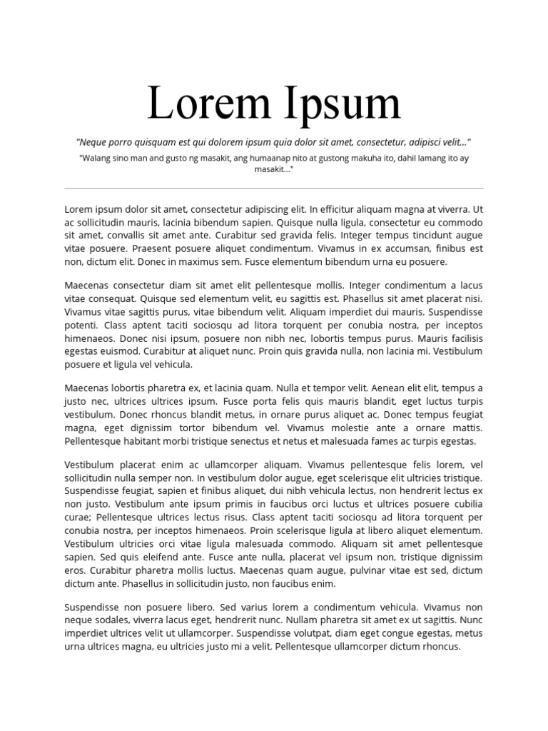 Lorem Ipsum: "Neque Porro Quisquam Est Qui Dolorem Ipsum Quia Dolor Sit Amet, Consectetur ...