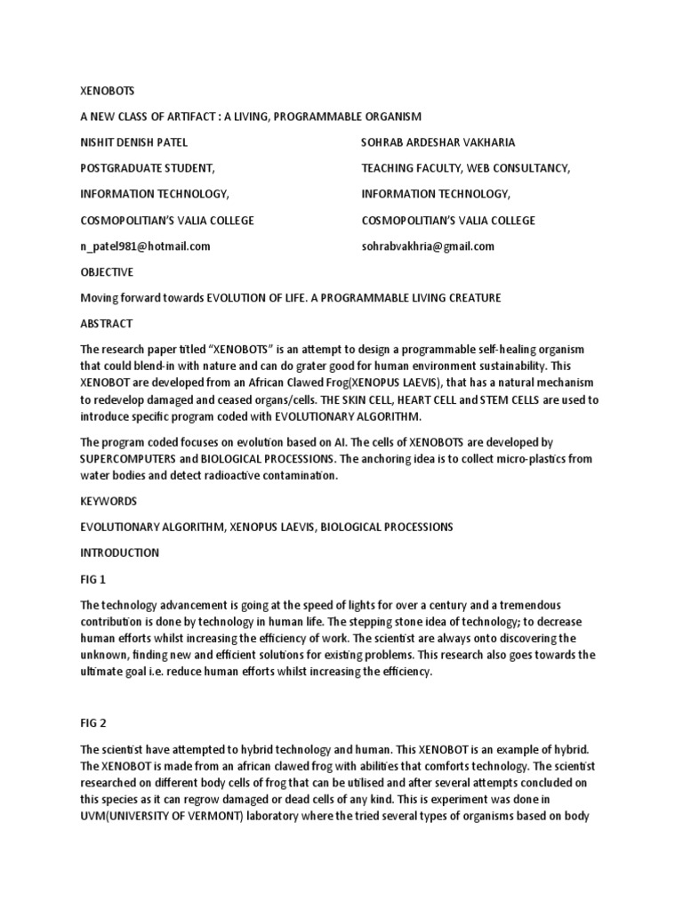 Xeno Bots | PDF | Evolution | Natural Selection