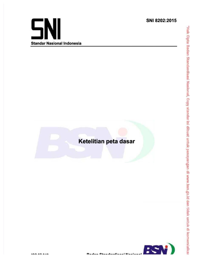 SNI-8202-2015-Ketelitian Peta Dasar | PDF
