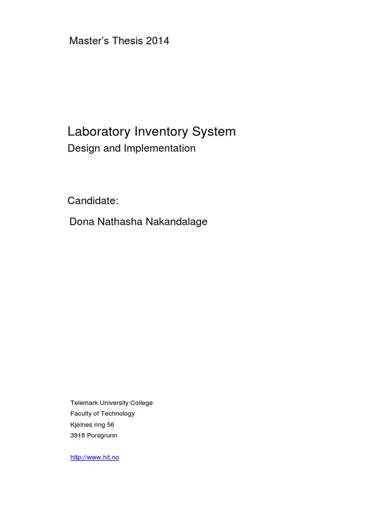 Master Thesis Lab Inventory System Pdf Microsoft Sql Server 9498