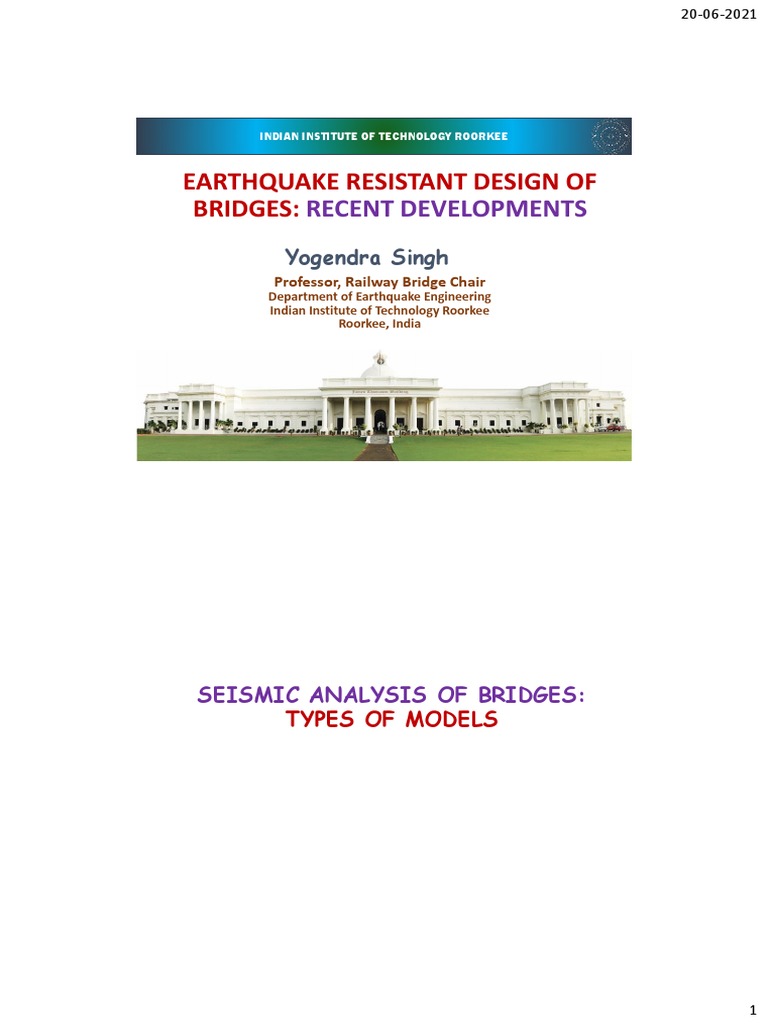 Earthquake Resistant Design of Bridges-2 | PDF | Spectral Density ...