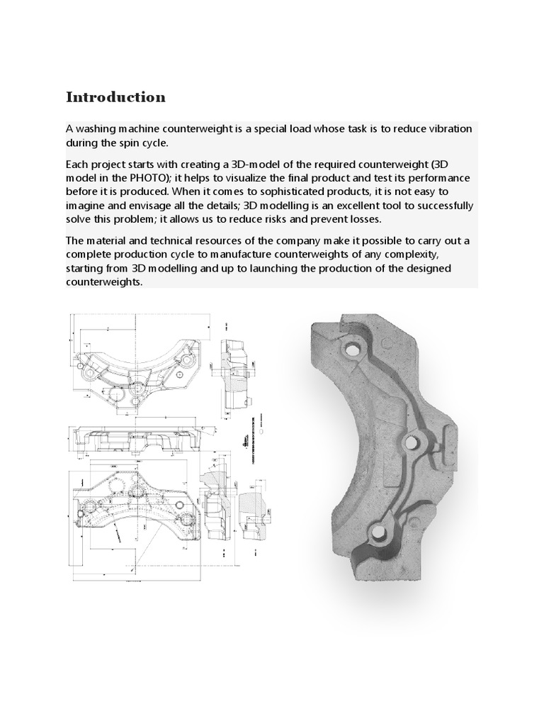 Counter Weight | PDF | Washing Machine | Mechanical Engineering