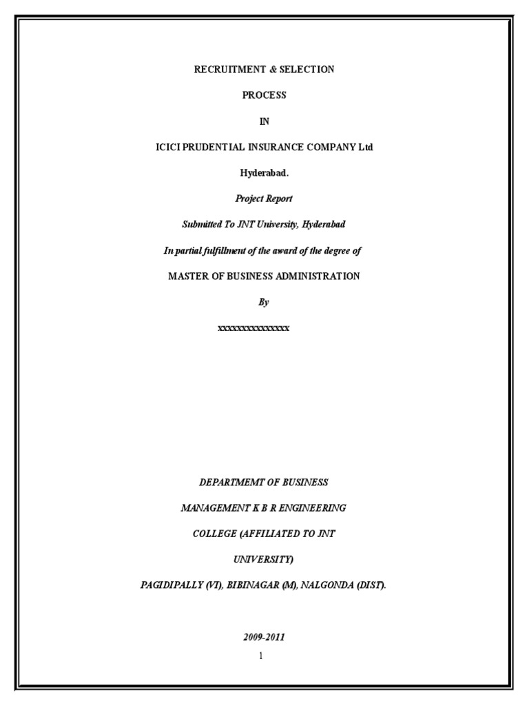 Recruitment and Selection of Insurance Companies | PDF | Insurance ...